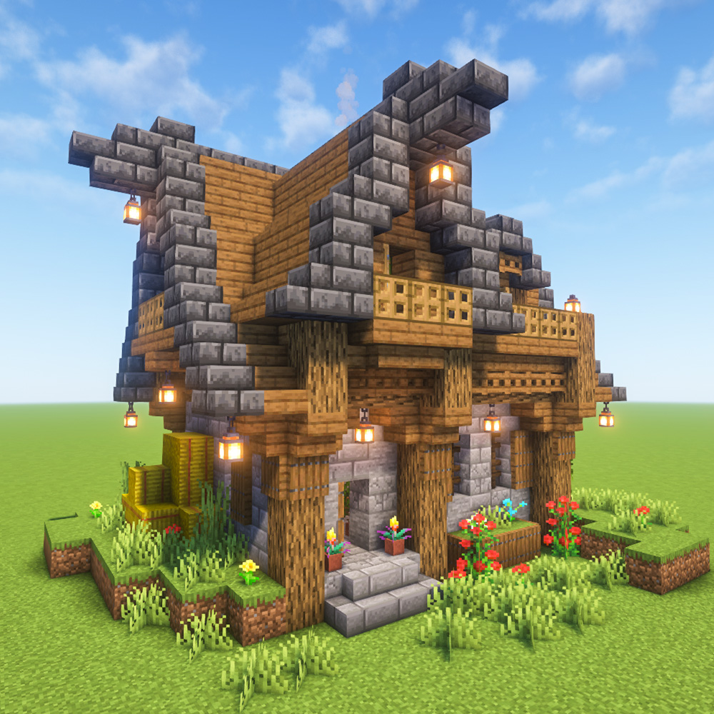 Medieval Stone House Minecraft Build by Batcheen