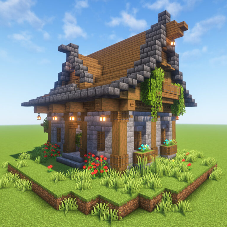 Medieval Stone House Minecraft Build by Batcheen