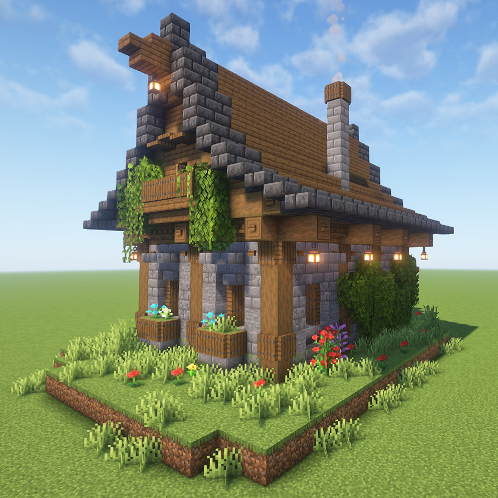 Medieval Riverside House Minecraft Build by Batcheen