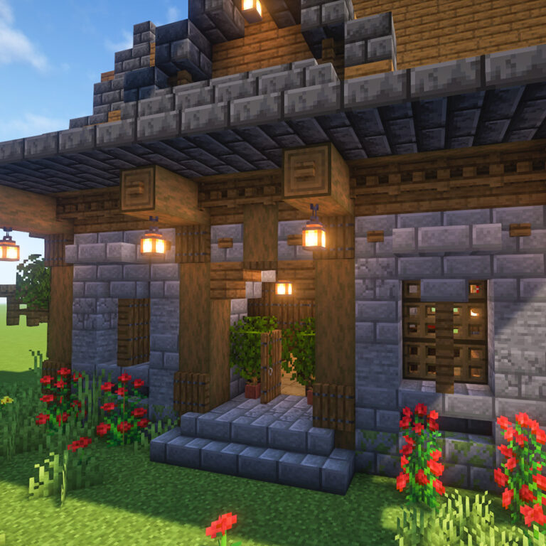 Medieval Riverside House Minecraft Build by Batcheen