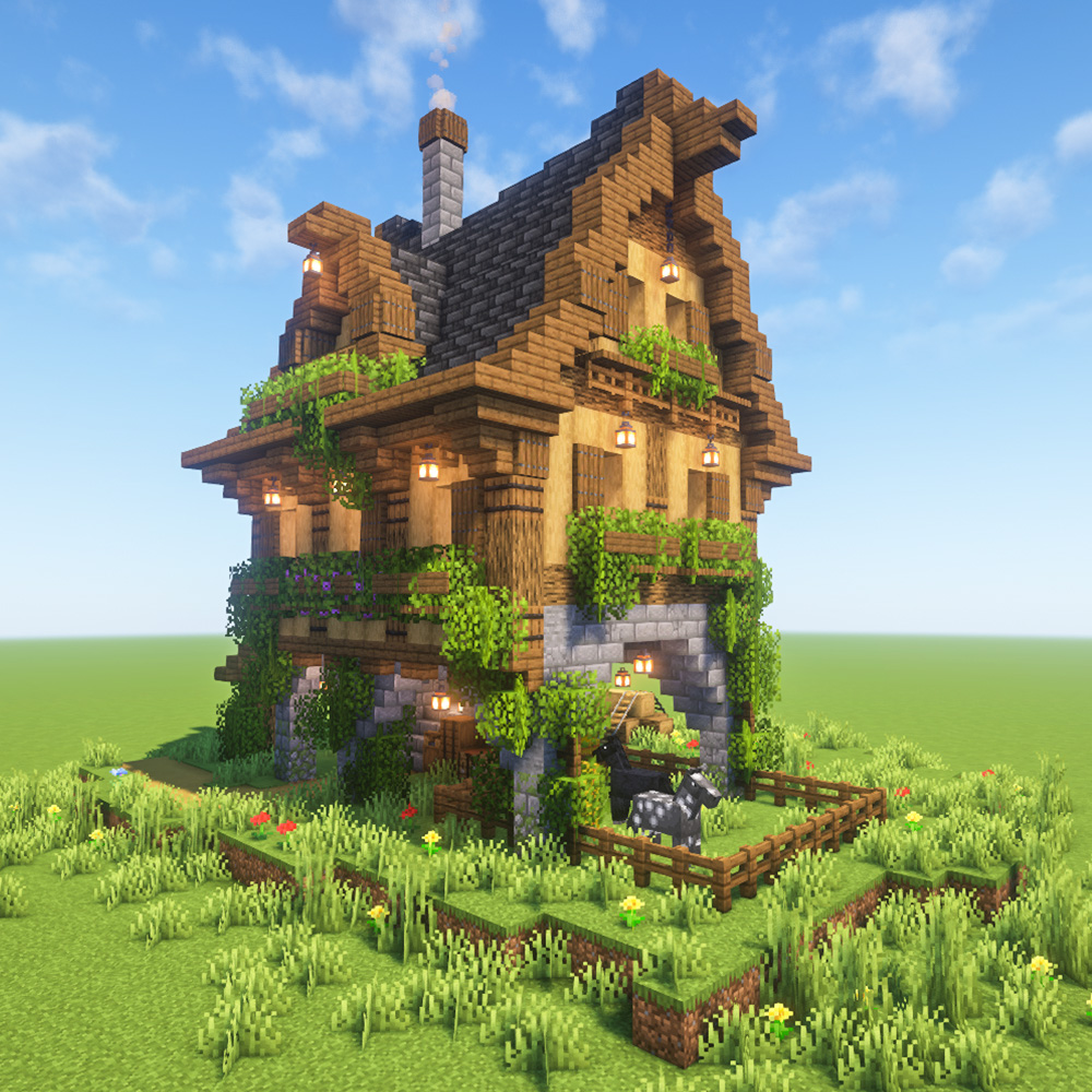 Medieval Stone House Minecraft Build by Batcheen
