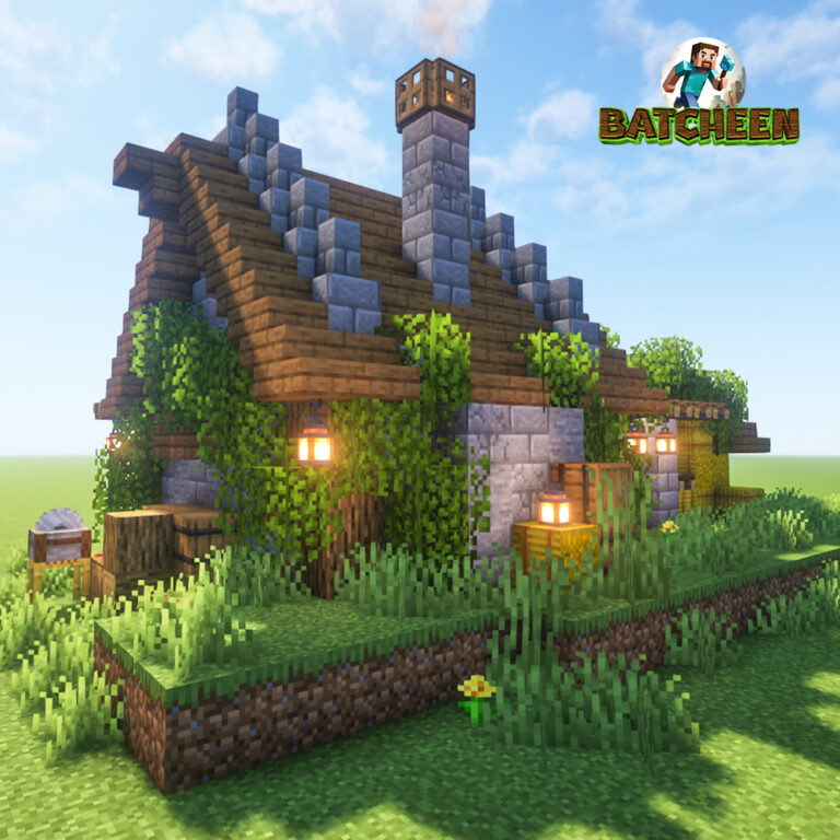 Rustic Stone House - Minecraft Build by Batcheen