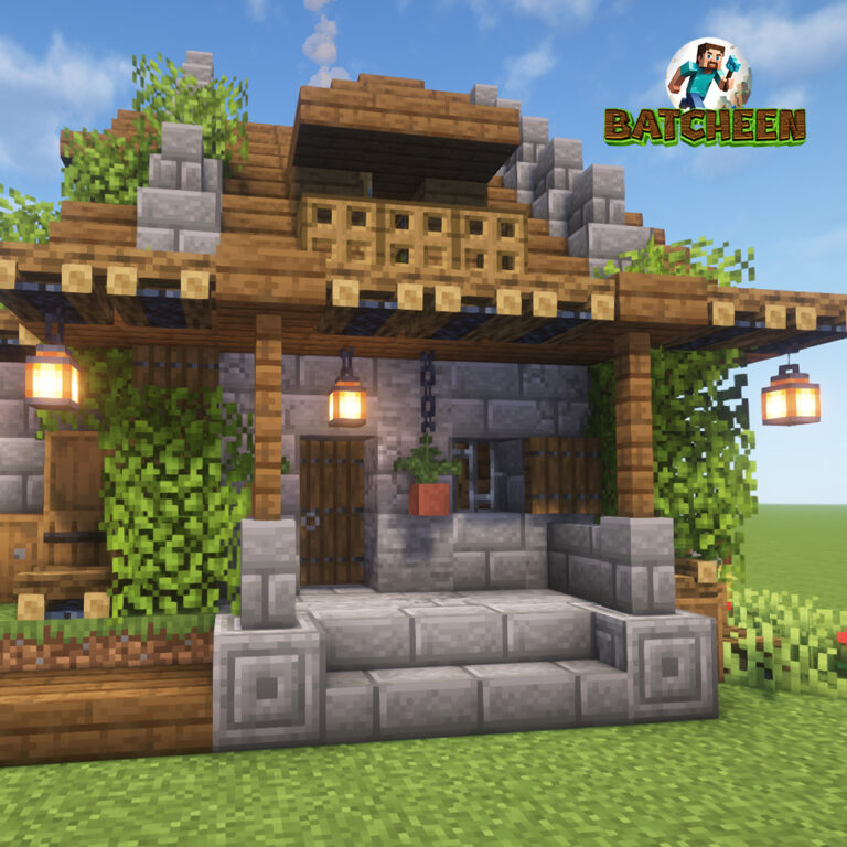 Rustic Stone House - Minecraft Build by Batcheen