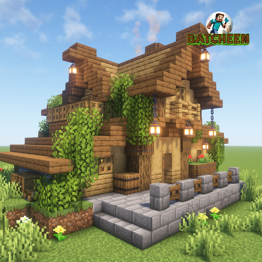 Rustic Wooden House - Minecraft Build by Batcheen