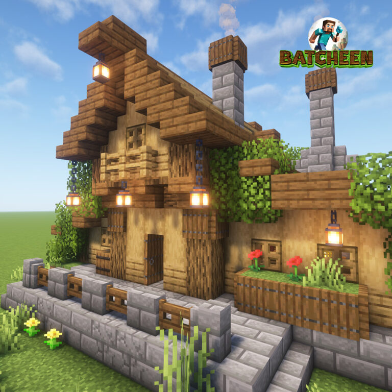 Rustic Wooden House - Minecraft Build by Batcheen